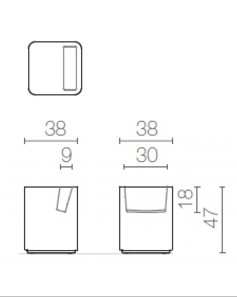 TABLE D APPOINT DADO SERRALUNGA - Luminaire LED Design